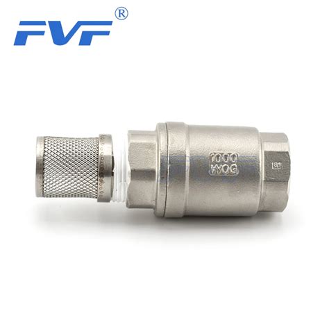Stainless Steel Threaded Vertical Check Valve With Filter Screen Fvf