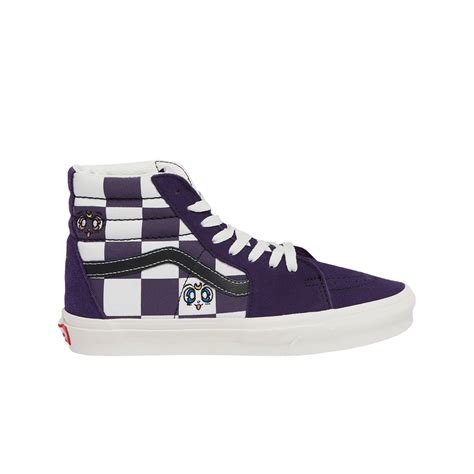 반스 X 세일러 문 스케이트 하이 퍼플 화이트 블랙 Vans Kream