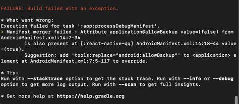 Error Attribute Application AllowBackup Value False From
