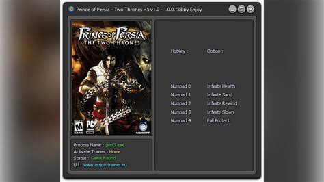 Prince Of Persia The Two Thrones — Trainer 12 [1 0] Trainers Cheats