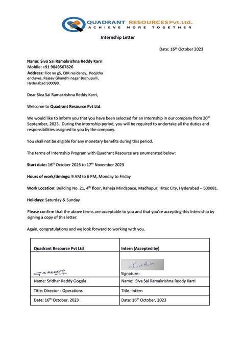 Ramakrishna Reddy Karri On Linkedin Internship Quadrantresources