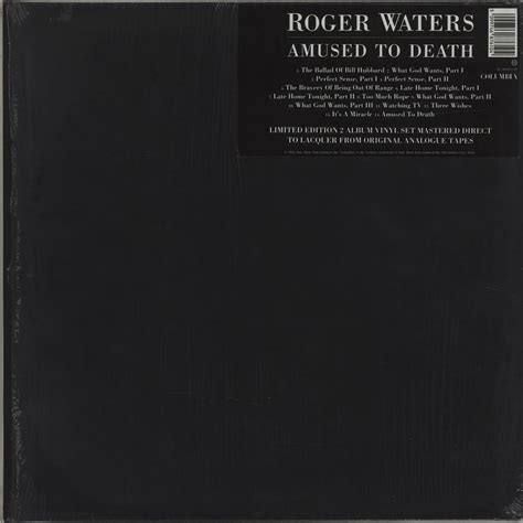Roger Waters Amused To Death Dutch 2 Lp Vinyl Set —