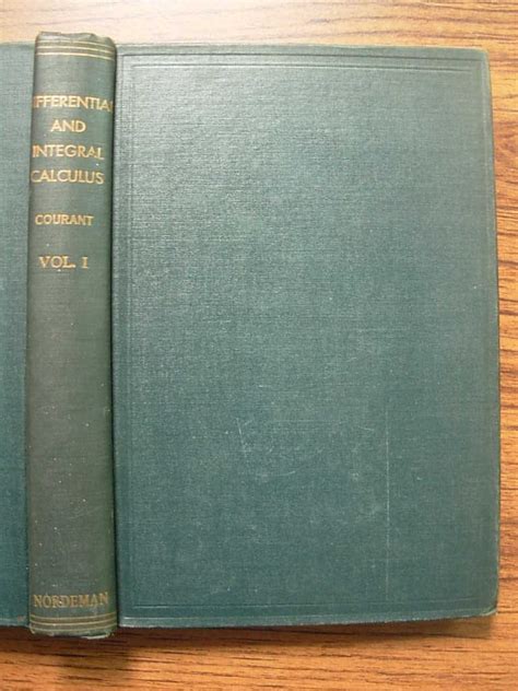 Differential And Integral Calculus Vol 1 Second Edition Richard