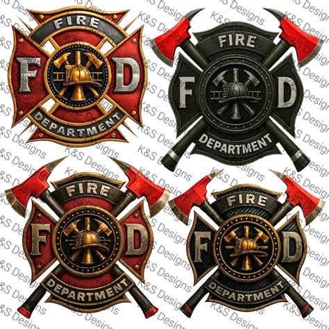 Fire Department Emblems Etsy