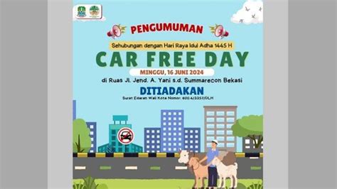 Pemkot Kota Bekasi Tiadakan CFD Hari Minggu Ini Libur Nasional Idul
