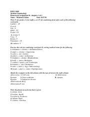 Homework Assignment Ch Docx BIOL Medical Terminology Homework Assignment