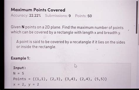 Solved Given N Points On A D Plane Find The Maximum Number Chegg