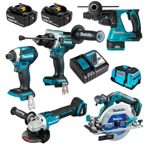 Makita Dlx5062tx1 18v 5 0ah Li Ion Brushless Cordless 5pce Combo Kit