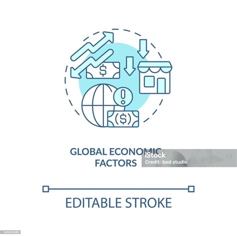 Ilustración De Principales Factores Económicos Icono De Concepto