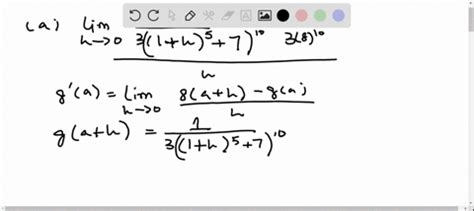 SOLVED Calculating Limits The Following Limits Are The Derivatives Of A