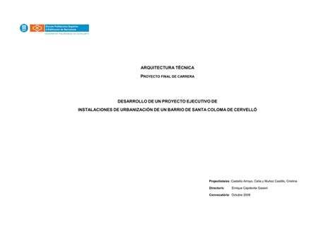 arquitectura técnica desarrollo de un proyecto ejecutivo de