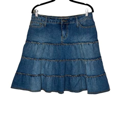 Ymi Skirts Y2k Ymi Tiered Denim Skirt Poshmark
