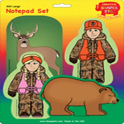 Creative Shapes Etc Large Notepad Set Outdoors Oriental Trading