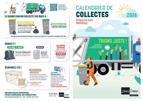 Calendrier Des Collectes 2026 Dracy Le Fort