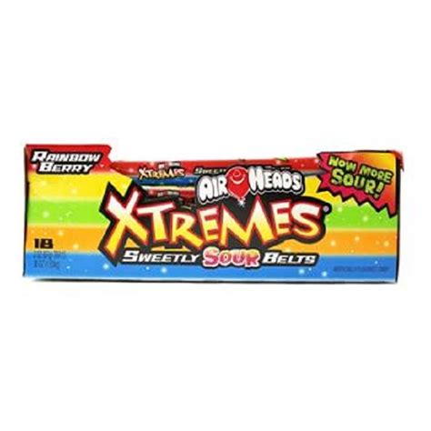 Product Of Airheads Xtremes Sweetly Sour Belts Rainbow Berry Ct 18 2