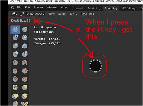 Hotkey R Is Not Showing Me A Remesh Grid In Sculpt Mode Modeling Blender Artists Community