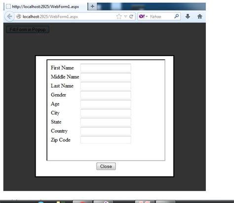 Is It Possible To Open Popup Window In Button Click Event Without Using Jquery In Asp Net C