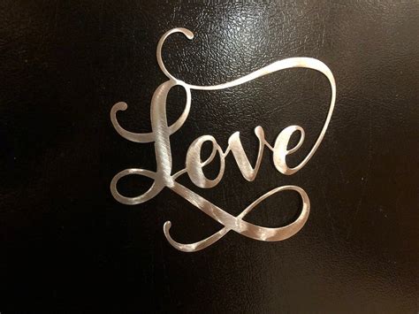 Love Metal Sign Love Sign Metal Love Home Sign Rustic Word Art Sign