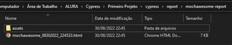 Sem Arquivo De Configura O Na Pasta Mochawesome Report Cypress