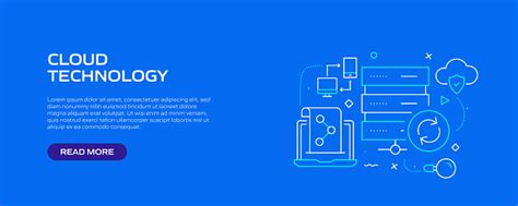 클라우드 기술 관련 라인 스타일 배너 디자인 웹 페이지 헤드 라인 브로셔 연례 보고서 및 책 표지 데이터에 대한 스톡 벡터 아트 및 기타 이미지 Istock