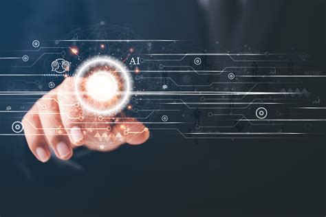 Ai Business People Touch Artificial Intelligence Icon Future Automation Technology Concept
