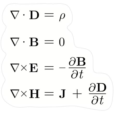 Maxwell Equations Sticker In 2025 Equations Science And Technology