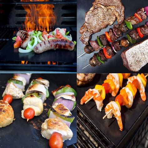 Extra Thick Heat Resistant Bbq Grill Mat Reusable Non Stick Coating