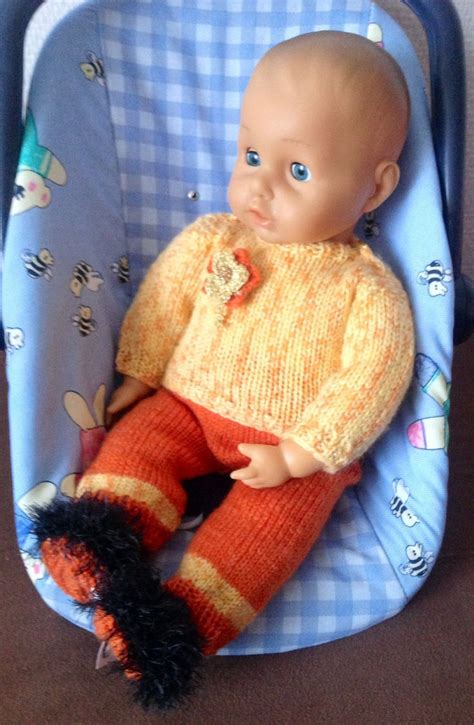 Pin Van Dany Op Vestiti Bambole Gebreide Truien Oranje Broek