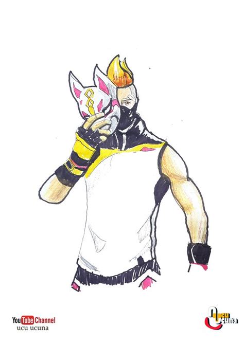 How To Draw Drift From Fortnite Battle Royal Art Tutorial Step By