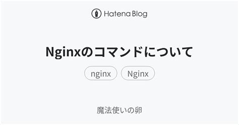 Nginxのコマンドについて 魔法使いの卵
