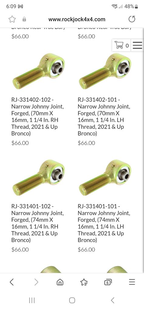 New York Rock Jock Narrow Johnny Joints Bronco6g 2021 Ford