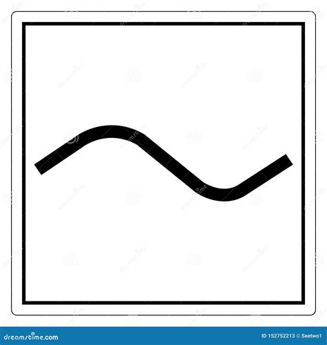 Warning Alternating Current Ac Symbol Sign Vector Illustration