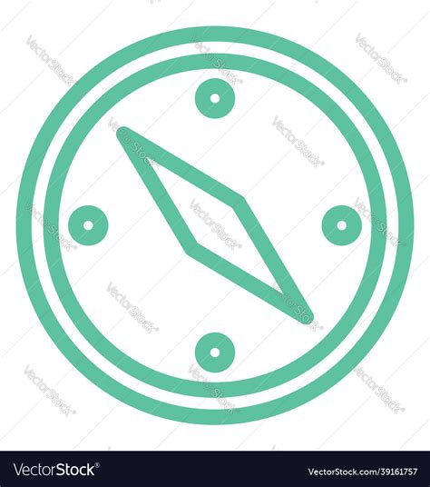 Green Compass On A White Background Royalty Free Vector