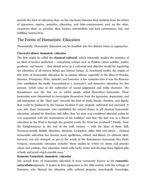 Humanistic Theory Docx