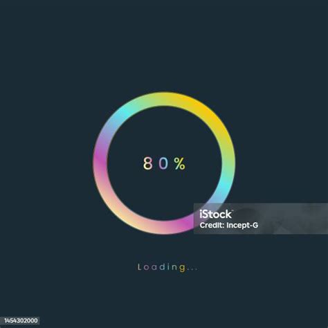80 Percent Rainbow Loading Bar Luplouad User Interface Colorful