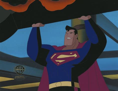 Superman The Animated Series Original Production Cel On Original