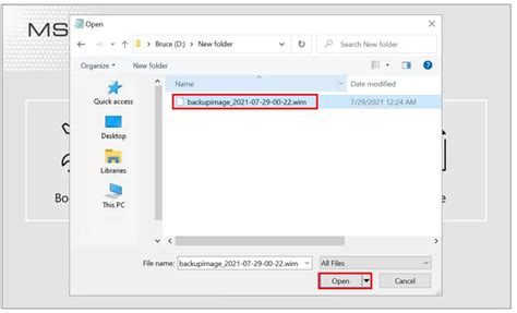 Msi Create Recovery Image And Restore System User Guide