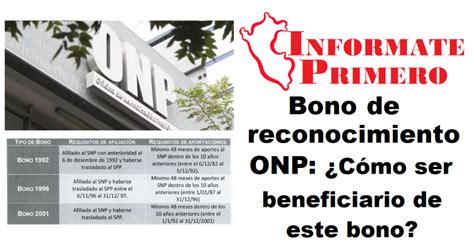 Bono De Reconocimiento Onp¿cómo Ser Beneficiario De Este Bono