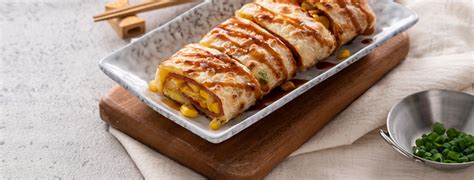 맛있는 대만 오믈렛 햄과 옥수수 커널을 곁들인 달걀 팬케이크 롤 0명에 대한 스톡 사진 및 기타 이미지 0명 간장 건강한