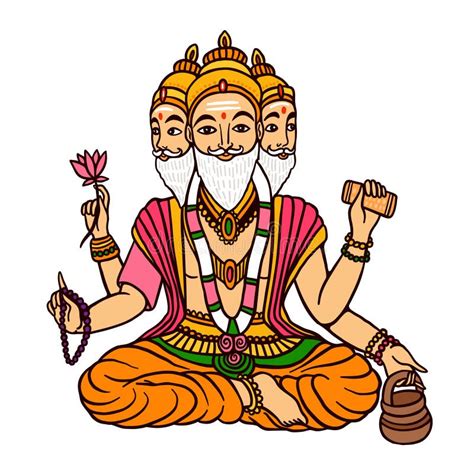 Illustration Hindu God Brahma Stock Illustrations 329 Illustration