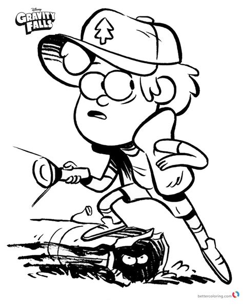 Gravity Falls Dipper Coloring Page