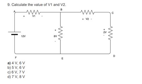Solved Calculate The Value Of V And V A V V B Chegg Com