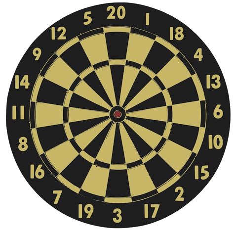 Jeu De Fléchettes Vintage Vecteur Premium