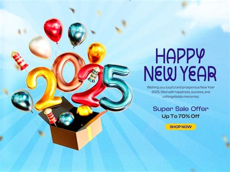 새해 축하 2025 3d 배너 디자인 템플릿 무료 Psd 파일