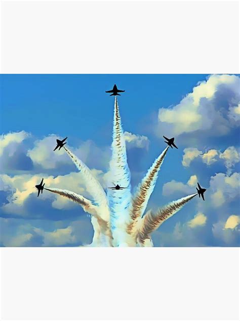 Aerial Acrobatics By The Blue Angels Premium Matte Vertical Poster Sold