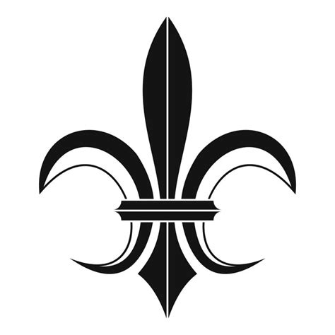 Icône De Lemblème Héraldique Du Lis Dans Un Style Simple Sur Une