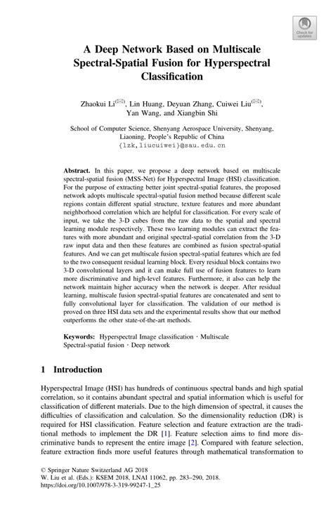 Pdf A Deep Network Based On Multiscale Spectral Spatial Fusion For Hyperspectral