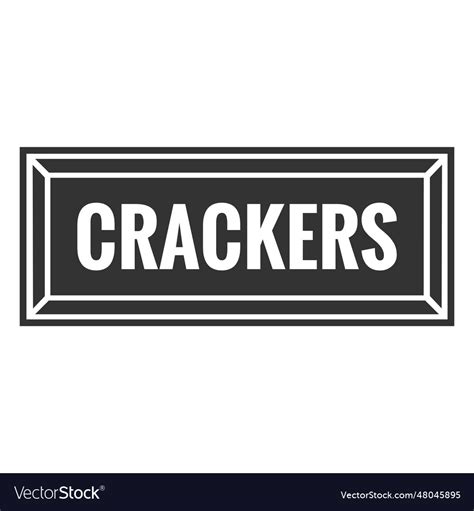 Crackers Text Label Cut Out Royalty Free Vector Image