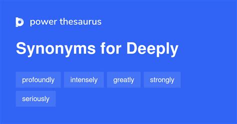 Adverb Synonyms For Deeply