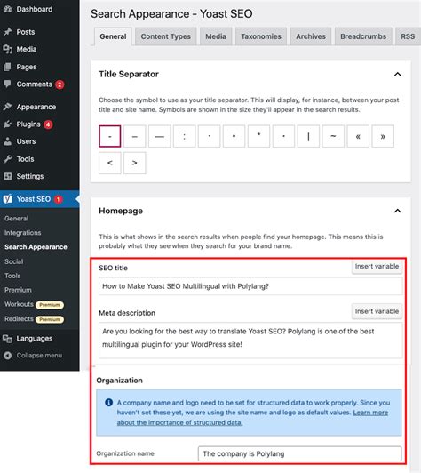 How To Make Yoast Seo Multilingual With Polylang Polylang